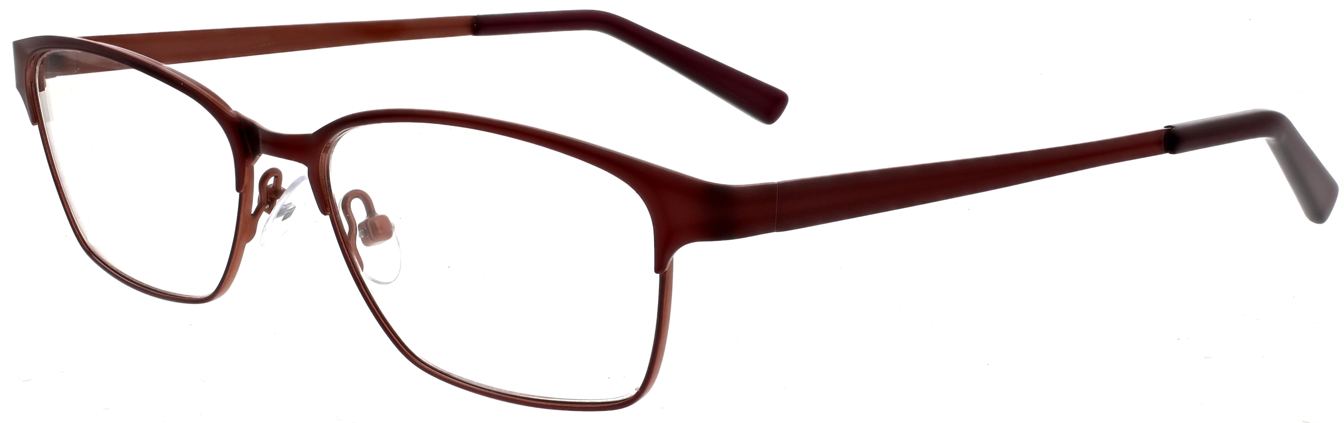 TiFlex Women's Rectangular Eyeglasses, TFL2103, Brown, 52-16-135, with ...