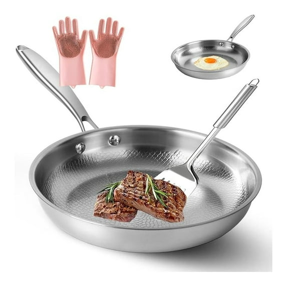 TiPanexi Titanium Pan 12”, 2026 Upgrade to 100% Non-toxic titanium ...