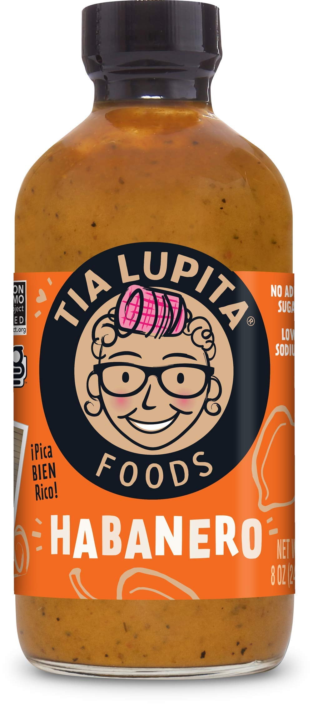 Tia Lupita Foods Habanero Hot Sauce Keto & Low Sodium with Real ...