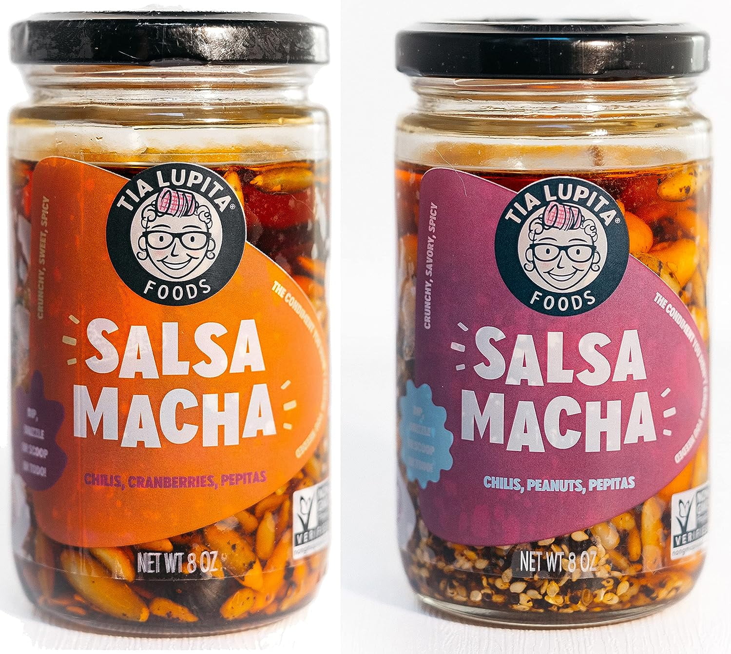 Tia Lupita Salsa Macha Chili Crunch Oil Variety Pack, Cranberry ...