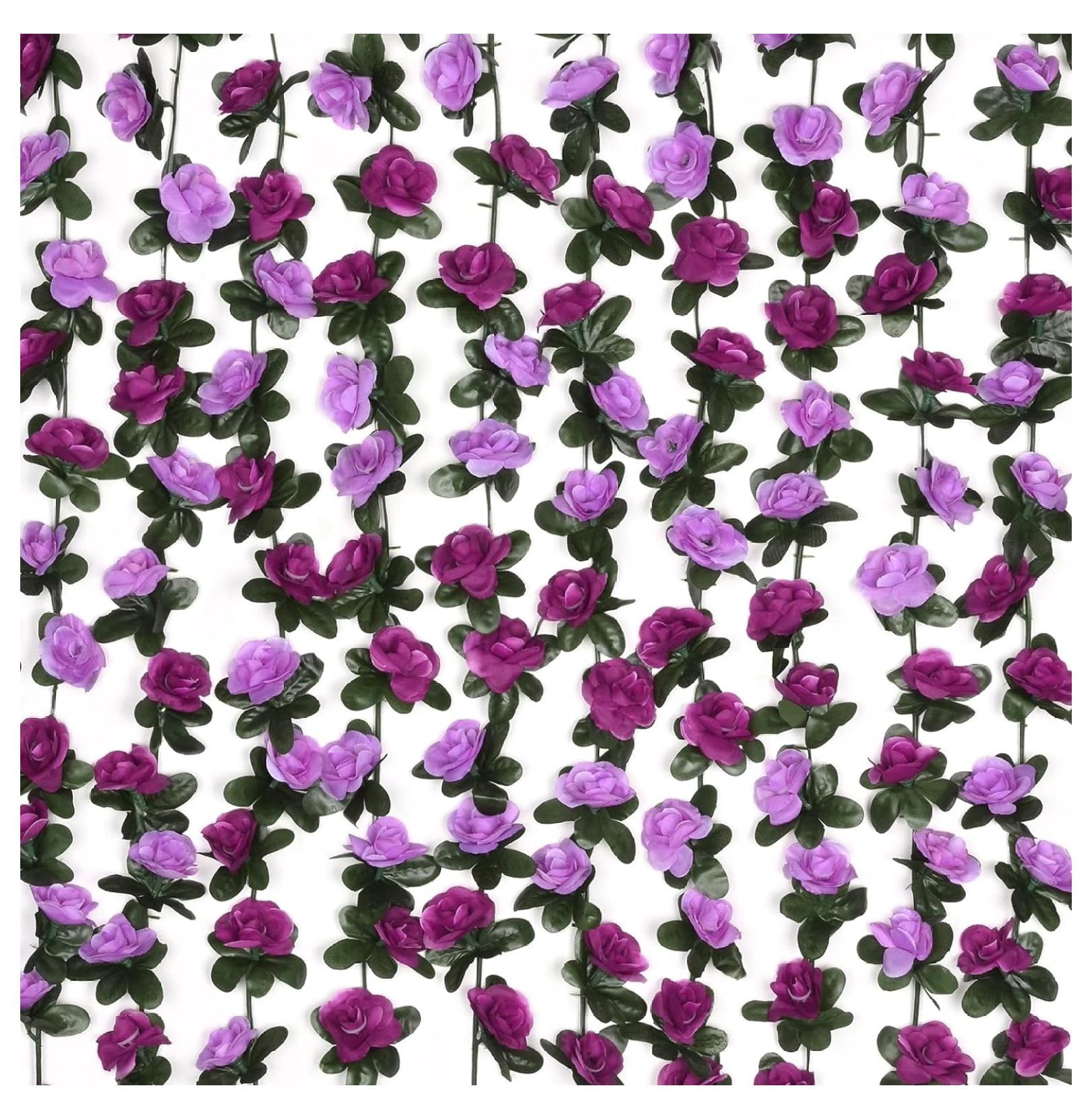 TiaGOC 12Pcs 98.4Ft Flower Artificial Rose Vines for Bedroom, Cute Fake ...