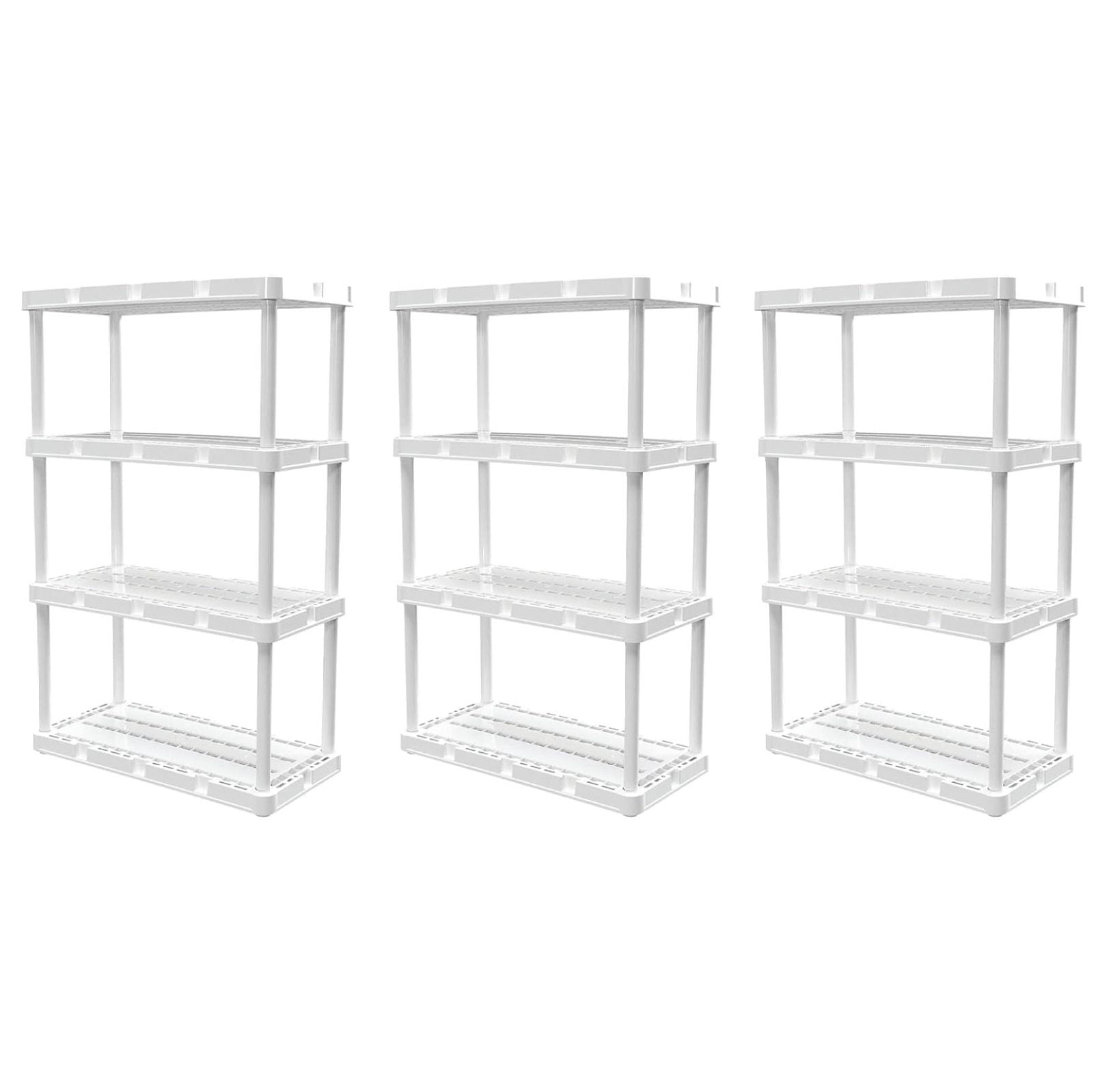 TiaGOC 4 Shelf Knect-A-Shelf Ventilated Light Duty Storage Unit ...