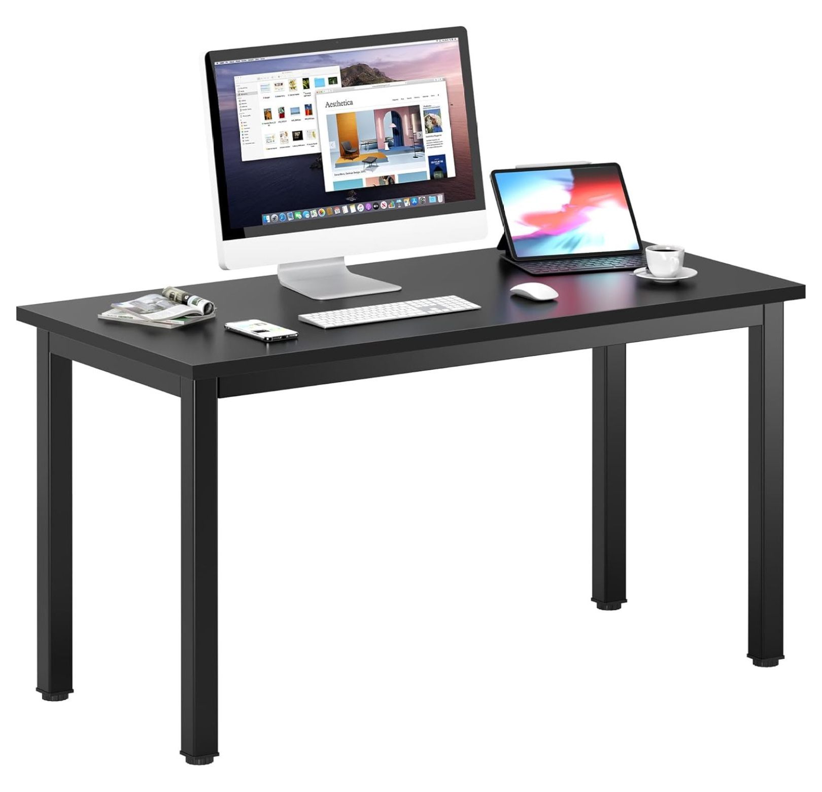 TiaGOC 47 inches Medium Computer Desk, Composite Wood Board, Decent and ...