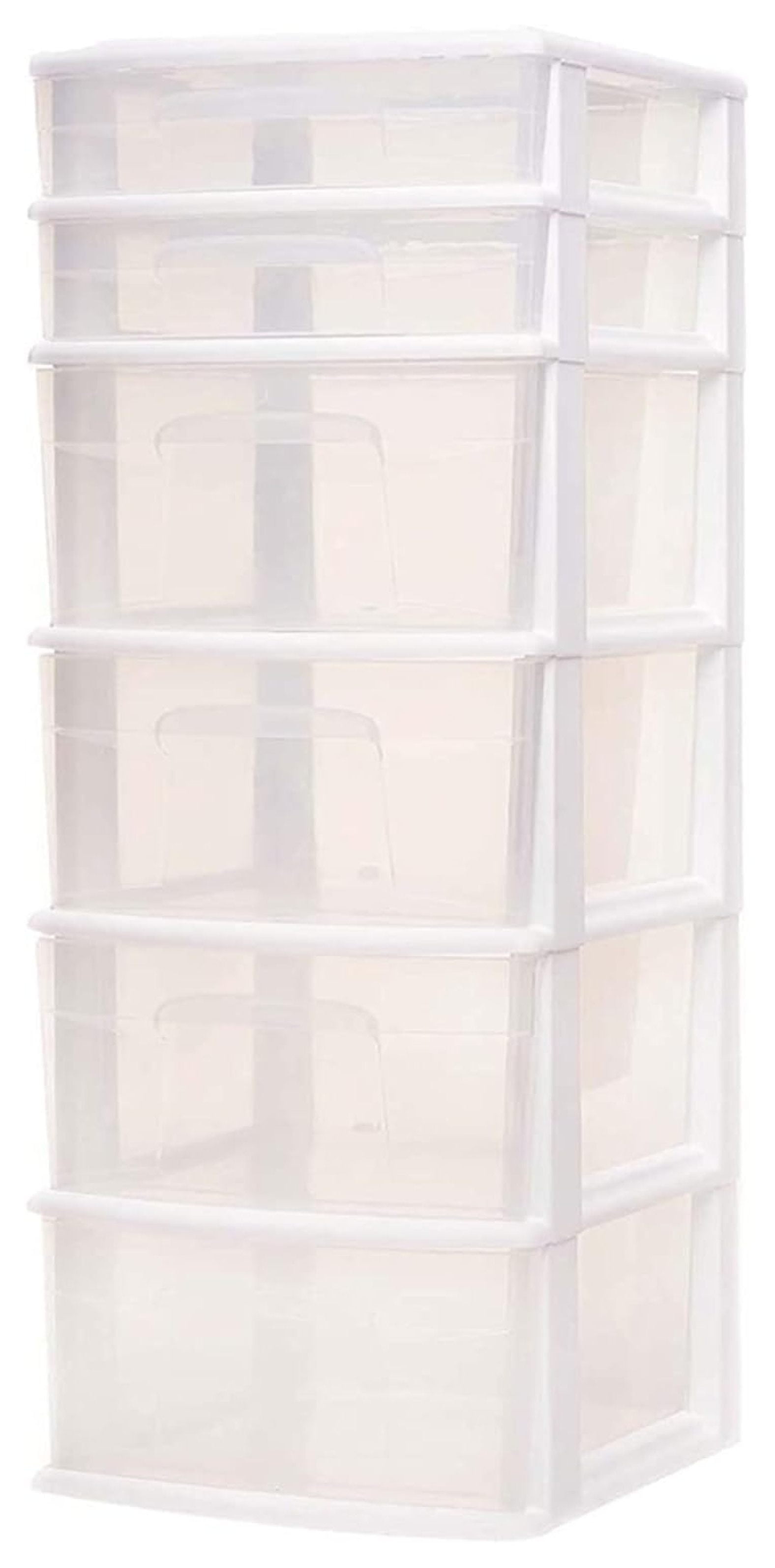 TiaGOC 6 Drawer Plastic Storage and Organizer Tower, Cabinet for Home ...
