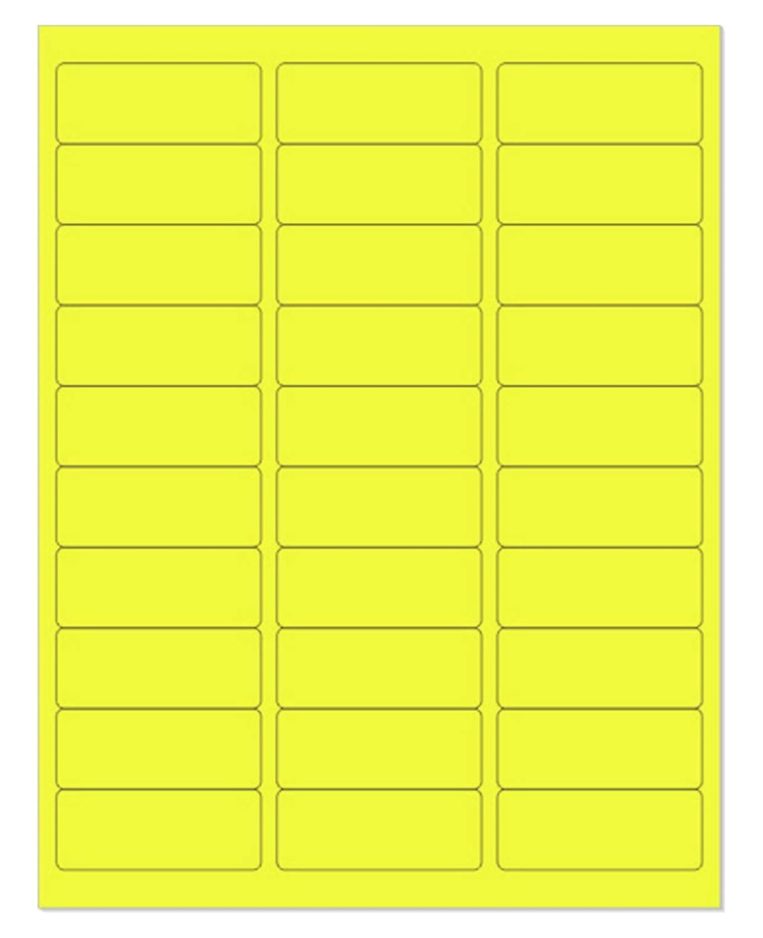 TiaGOC 8-1/2 x 11" Neon Color High Light Fluorescent Labels for Laser ...