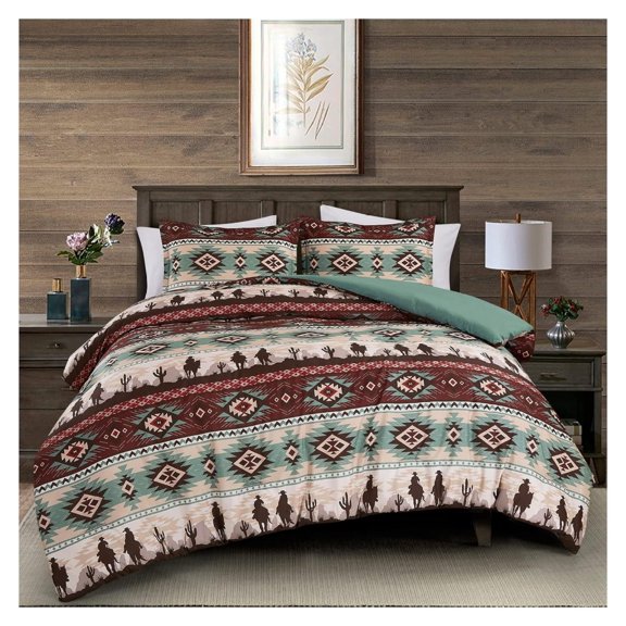 Chezmoi Collection Dune 7-Piece Southwestern Aztec Style Comforter Set ...