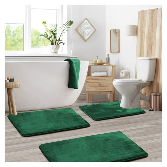 TiaGOC Bathroom Rugs – Memory Foam Bath Mat Set for Bathroom, Non Slip ...