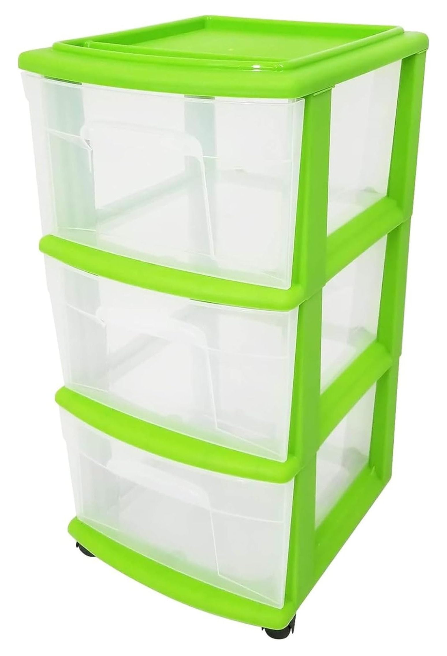 TiaGOC Clear Plastic 3 Drawer Medium Home Organization Storage ...