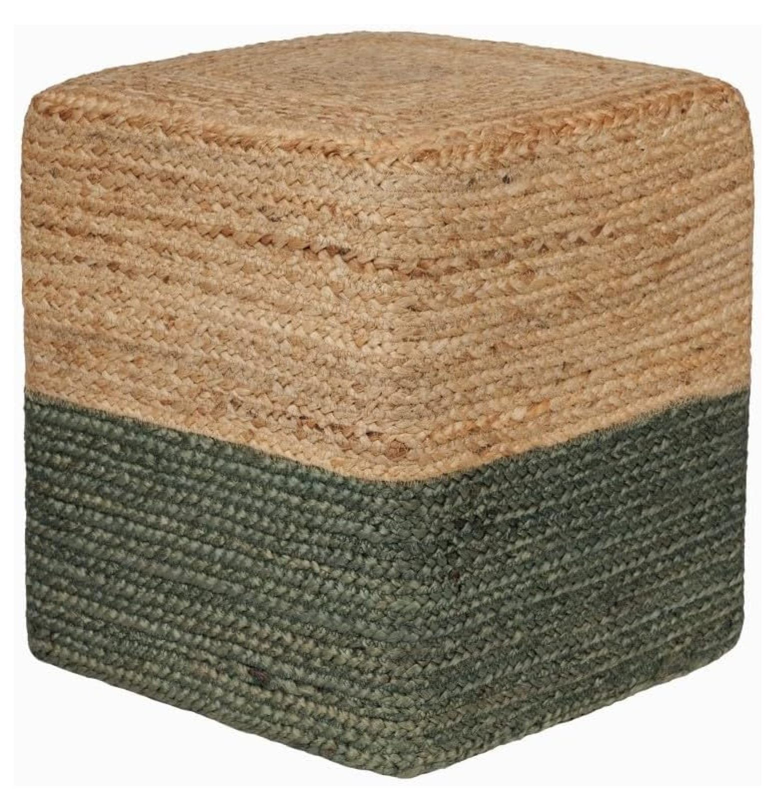 TiaGOC · Cube Pouf Foot Stool Ottoman - Jute Braided Pouffe Poof Accent ...