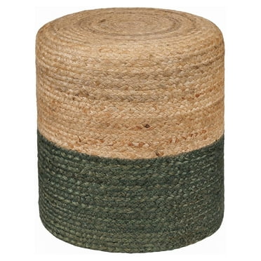 COLAMY Velvet Tufted Ottoman Footstool, Versatile Round Pouf and Side ...