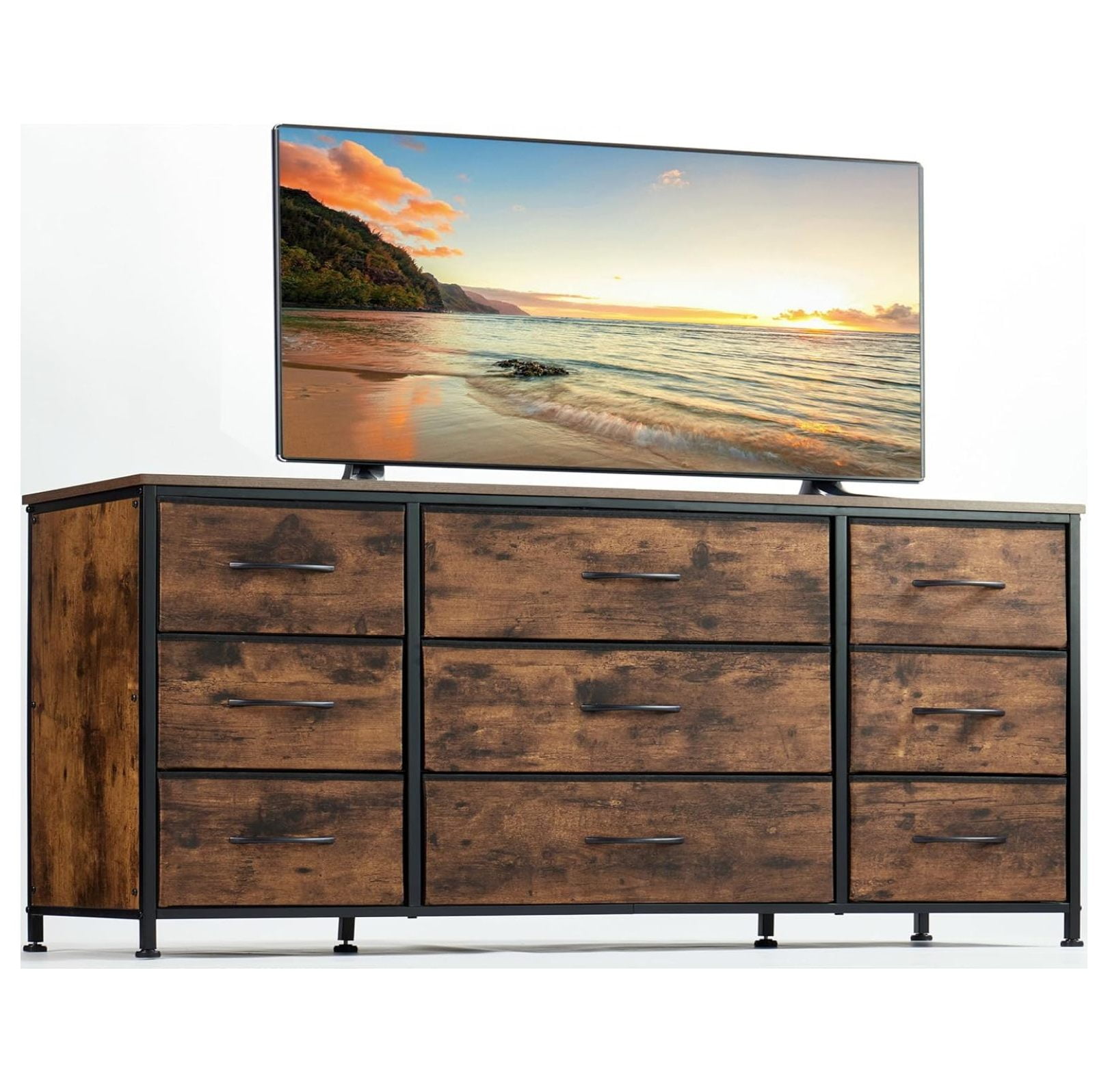 TiaGOC Dresser TV Stand with Drawers, Media Console Table for 60 '', TV ...