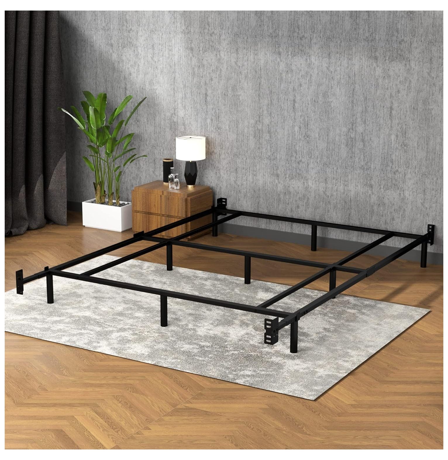 TiaGOC Full Size Bed Frame 7 Inch Heavy Duty Metal Basics Bed Frame for ...