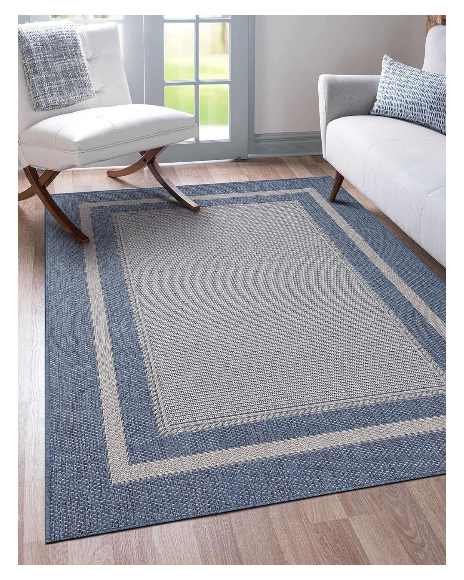 TiaGOC Indoor Outdoor Area Rug 5x7 | Uncurved Collection | Soft Area ...