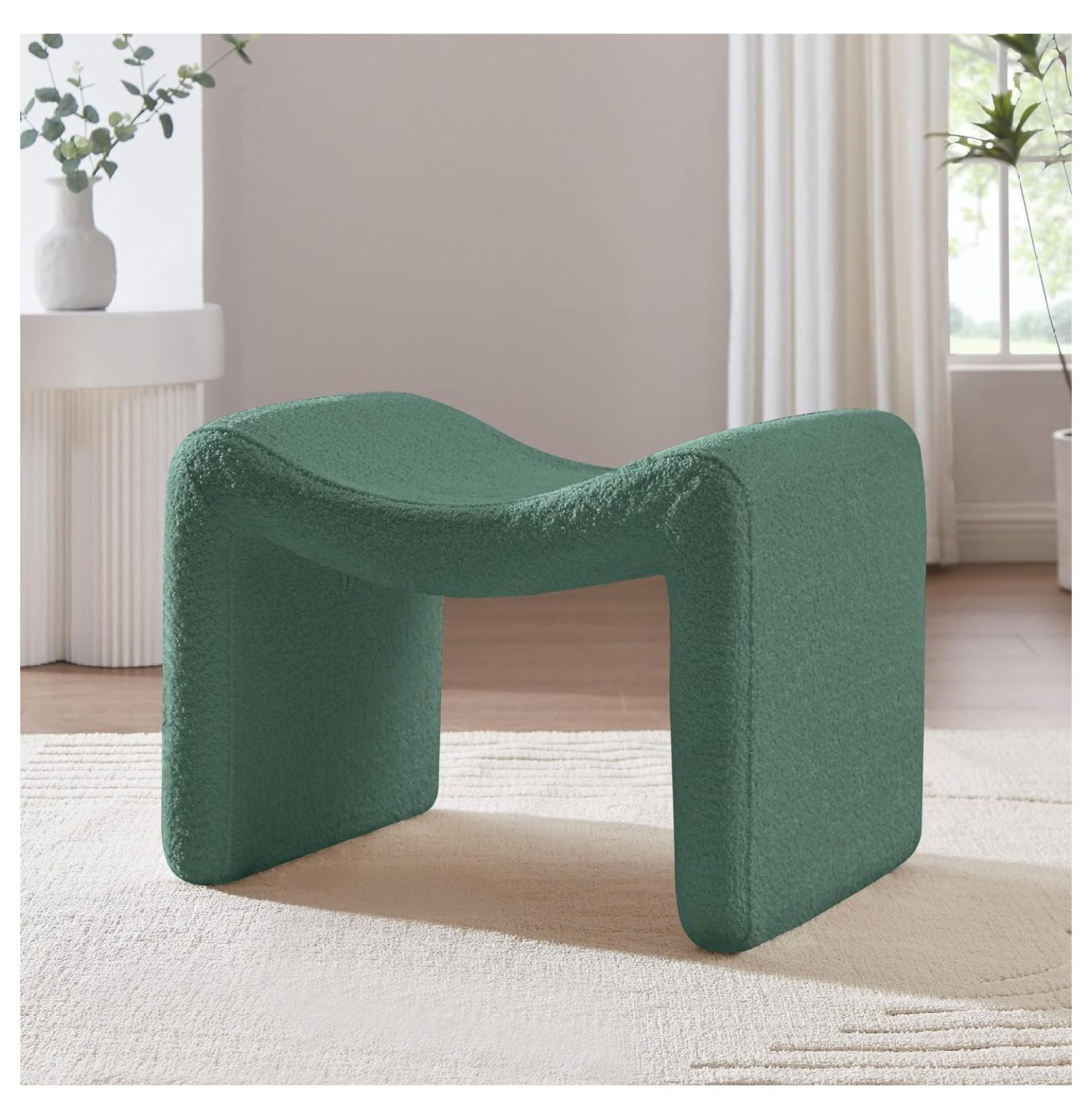 TiaGOC Large Footstool Ottoman, Multi-Functional Modern Foot Stool ...