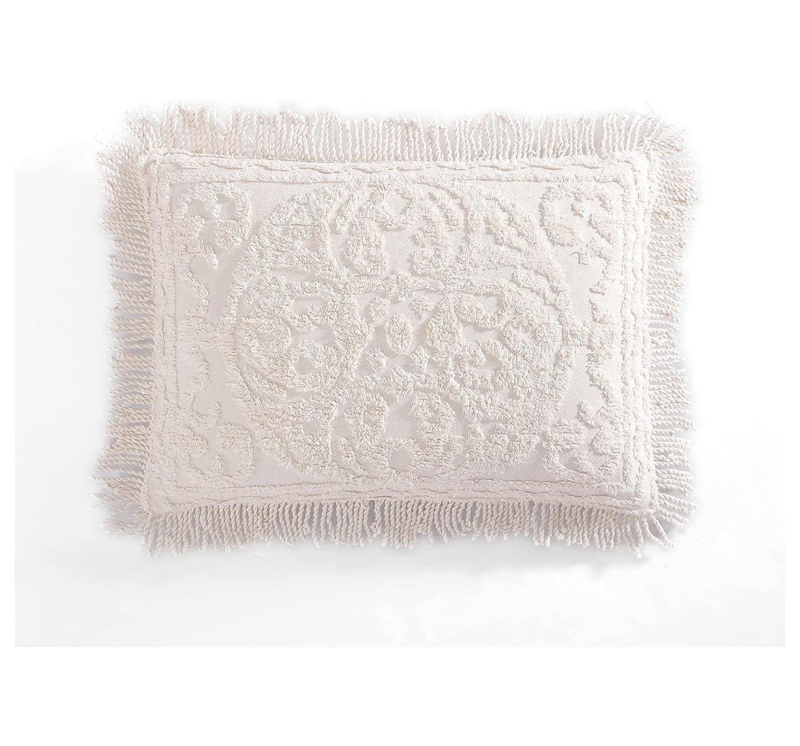 TiaGOC Medallion Chenille Bedspread, King Sham, Blush - Walmart.com