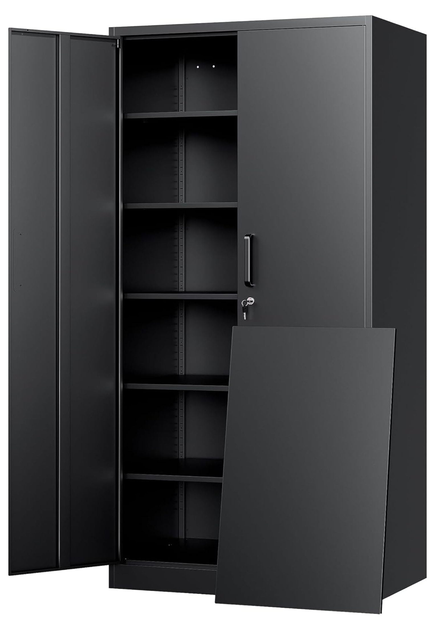 TiaGOC Metal Storage Cabinet with Lock - 72" Garage Storage Cabinet ...