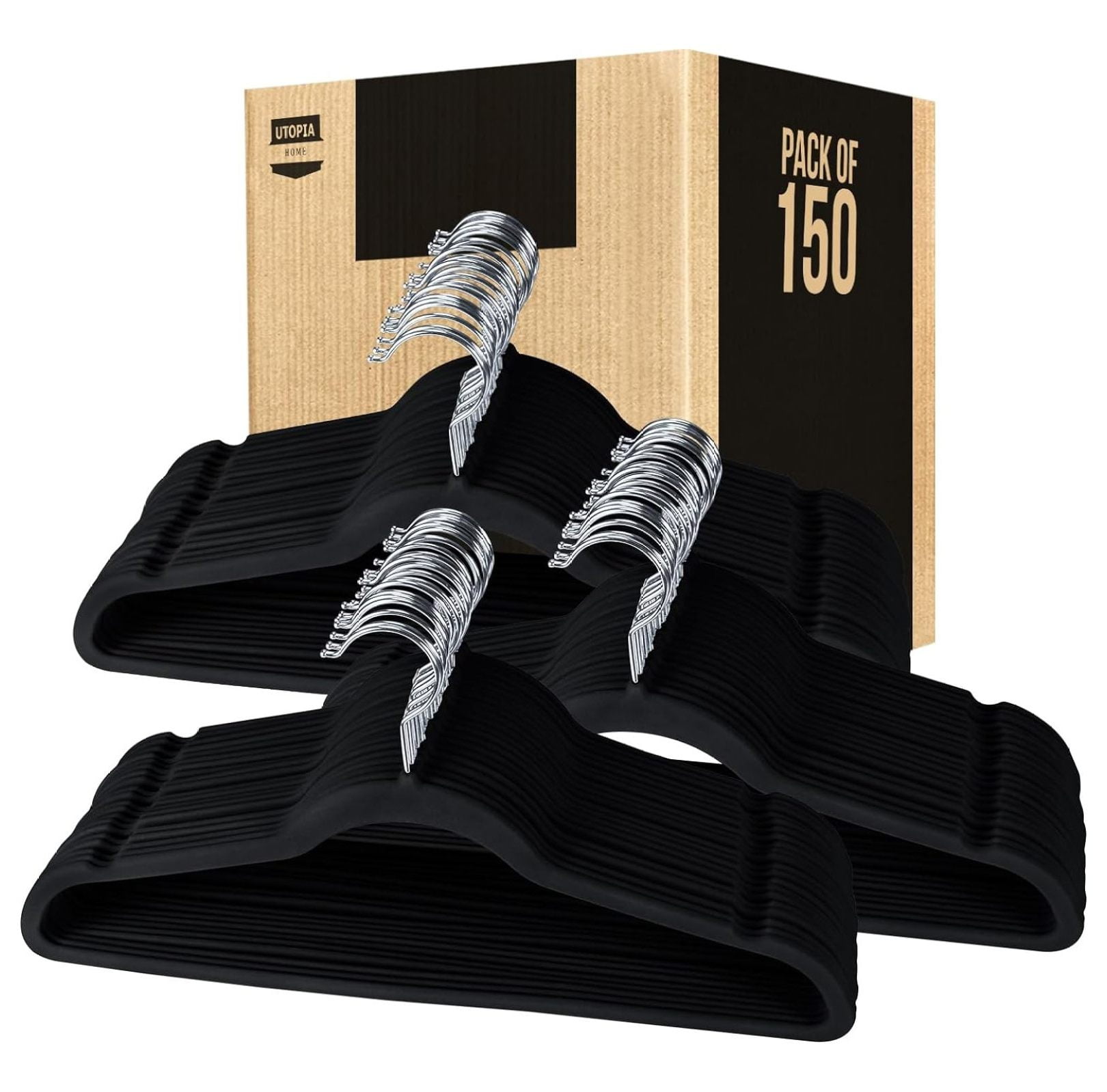 TiaGOC Premium Velvet Hangers 150 Pack - Non-Slip Clothes Hangers ...