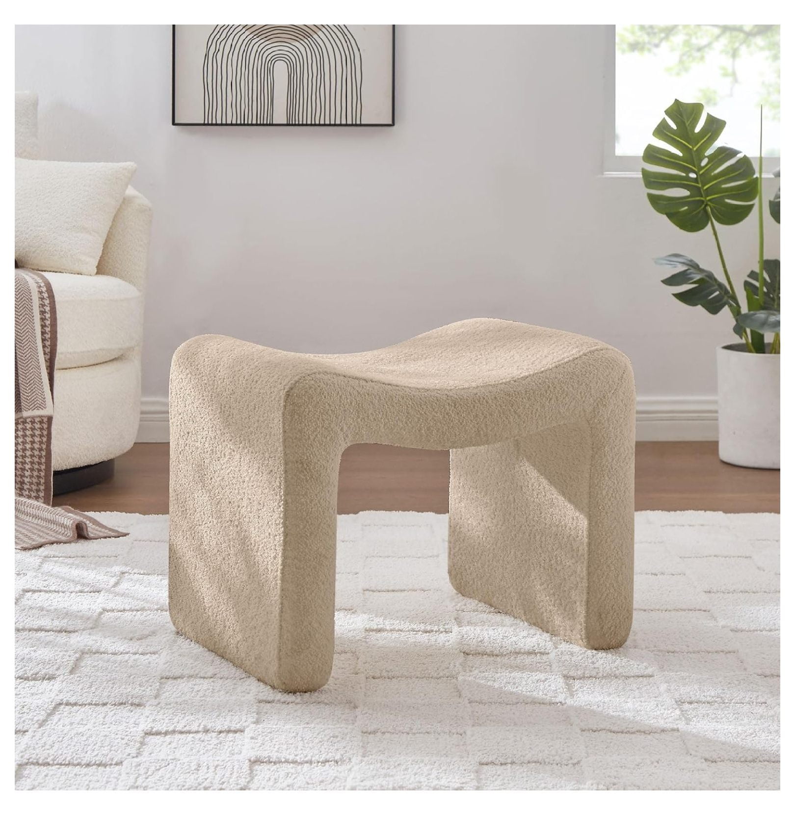 TiaGOC Small Footstool Ottoman, Multi-Functional Modern Foot Stool ...