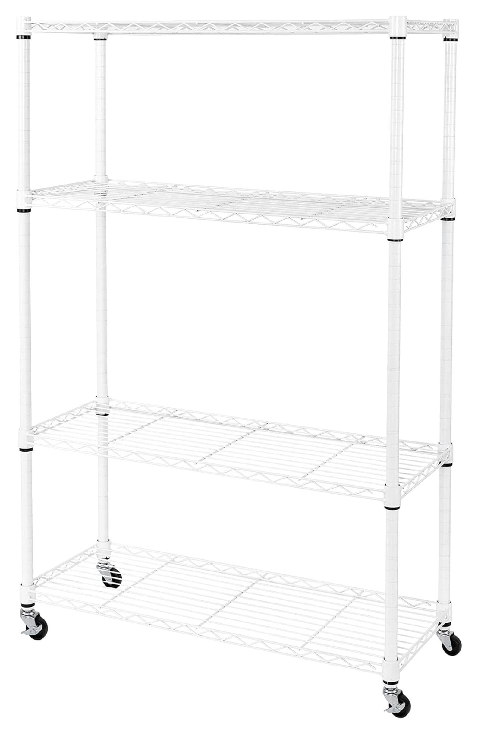 TiaGOC Solid Steel Wire Shelving Storage Unit Adjustable Shelves ...