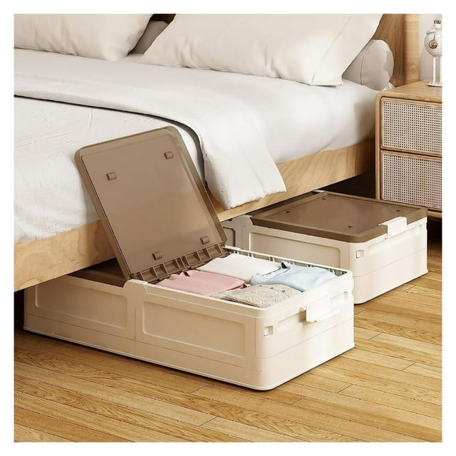 TiaGOC Stackable Under Bed Rolling Storage Containers With Wheels ...