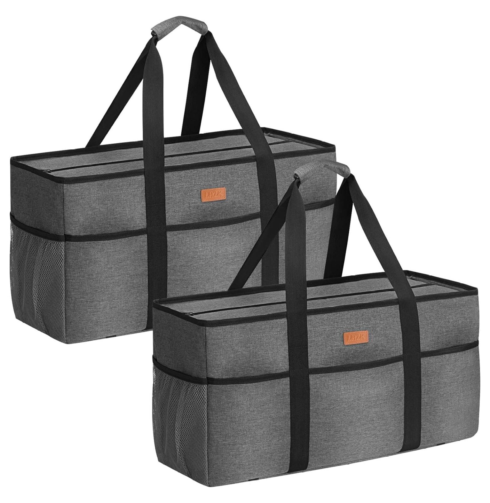 TiaGOC Standing Extra Large Utility Tote Bag with Metal Wire Frame and ...