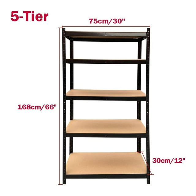 TiaGOC Heavy Duty Steel Storage Shelving Unit, 5-Tier Adjustable Metal ...