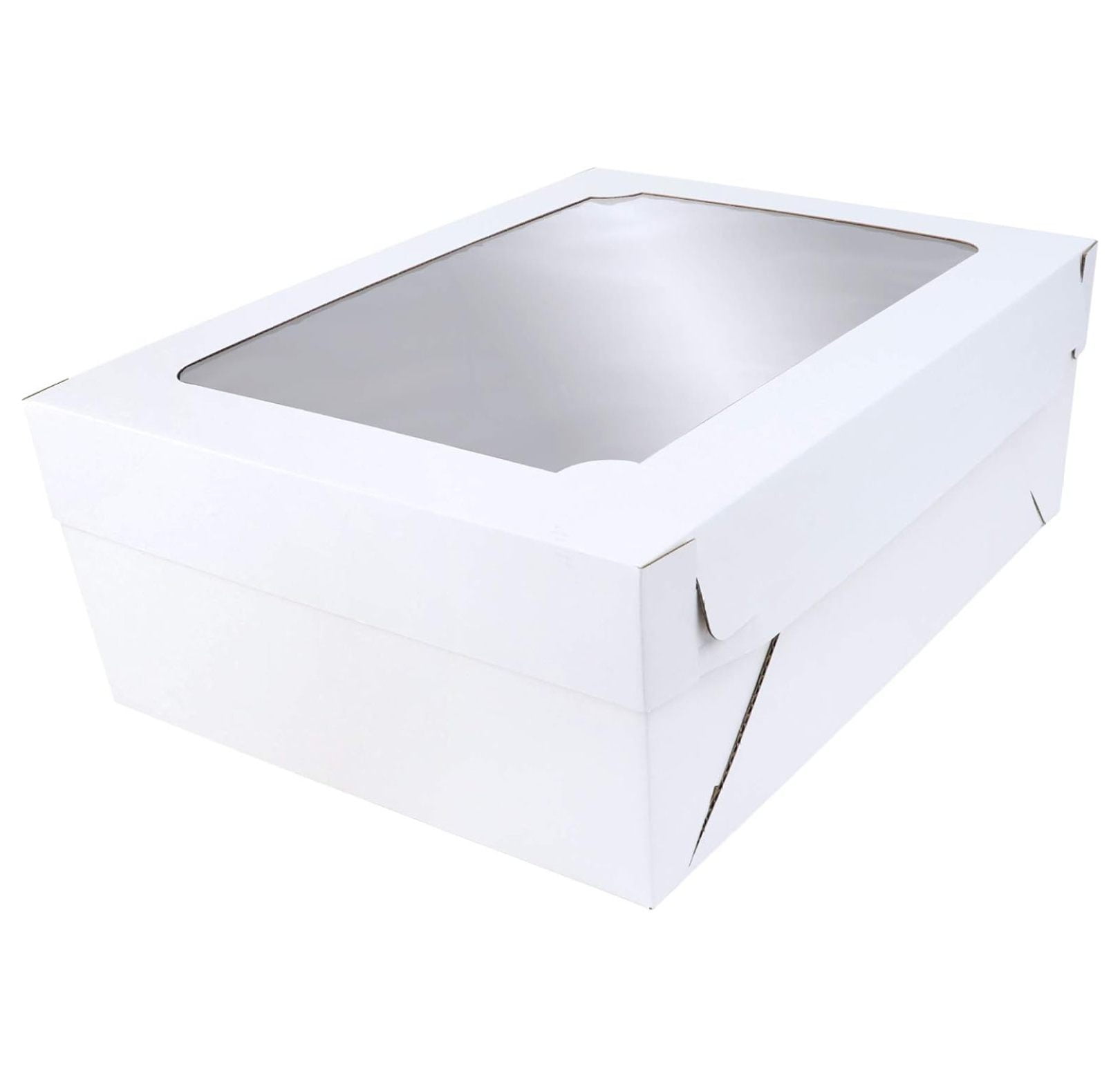 TiaGOC White 2-Piece Window Cake Box 10-1/2 Inch x 14-1/4 Inch x 8-Inch ...