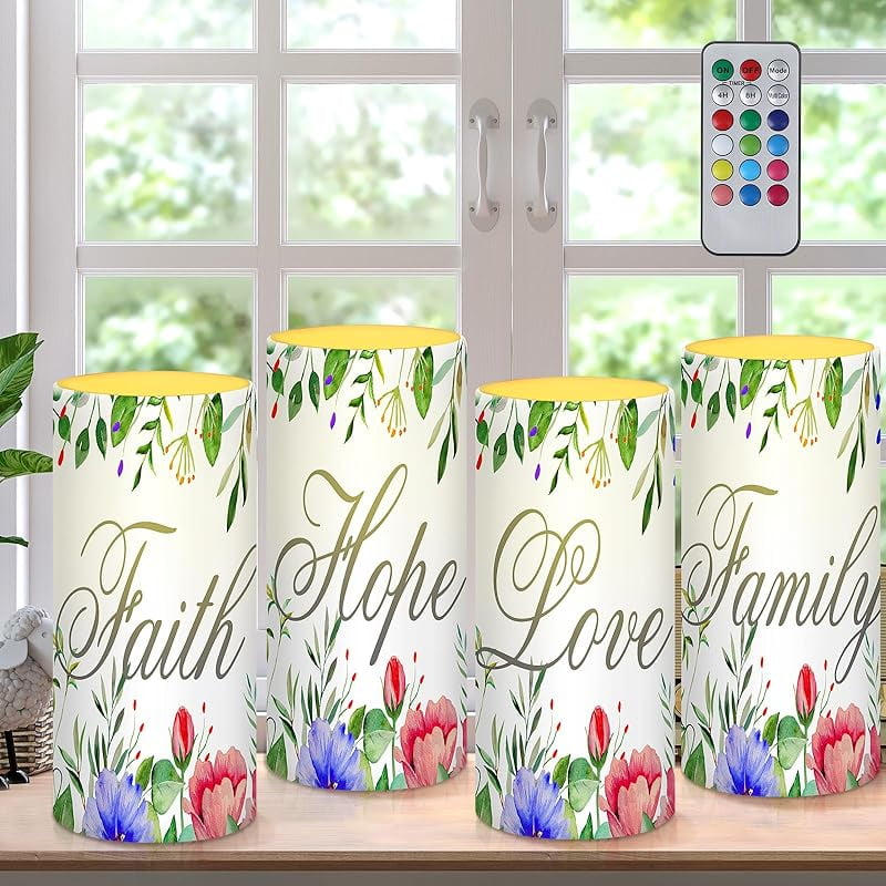 Tiamon Tribal Tiki Flameless Candles Led Hawaiian Battery Operated Luau ...