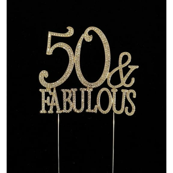 Tian Sweet 33015-30g 30th Rhinestone Cake Topper - Gold - Walmart.com