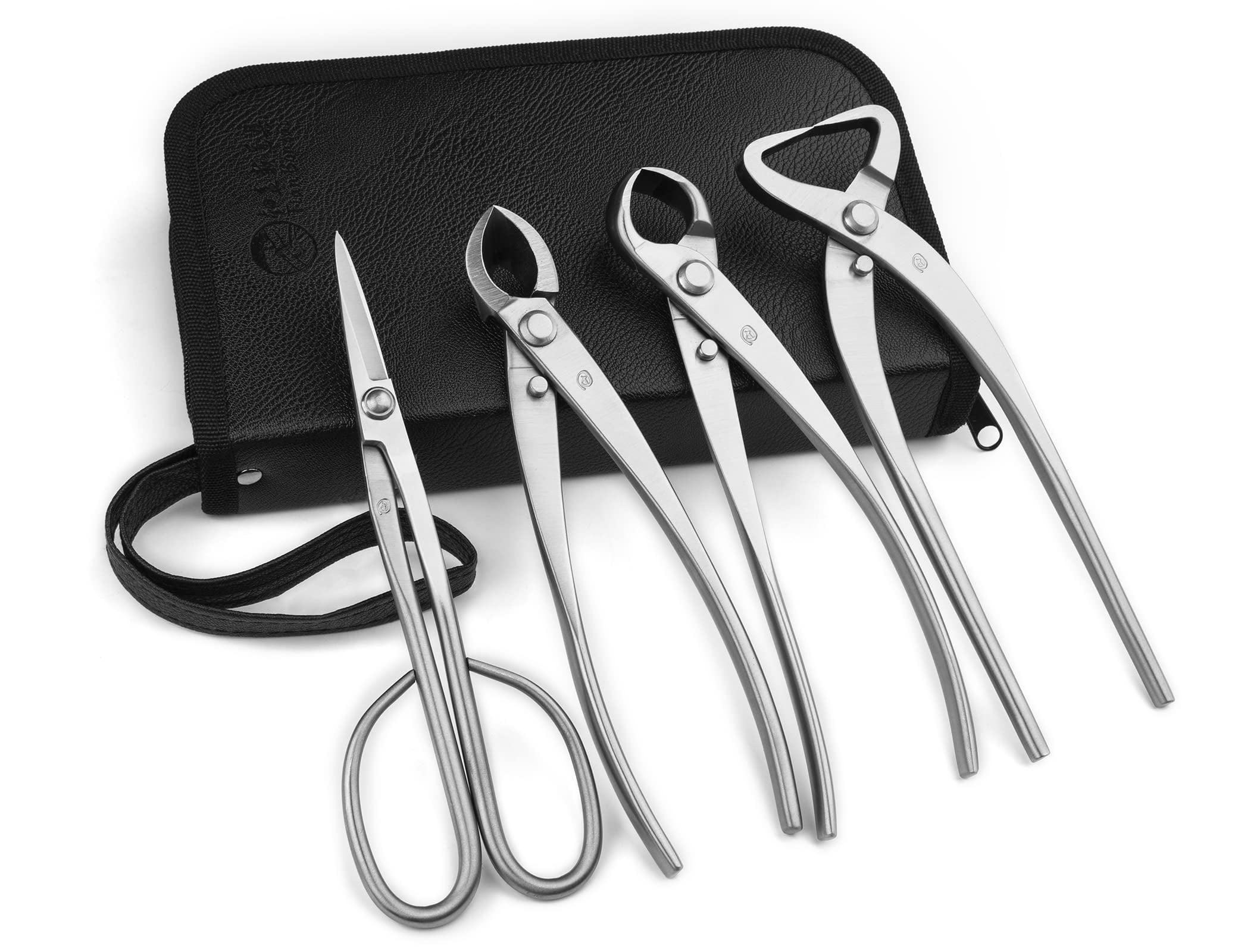 TianBonsai 4-PCS Bonsai Tool Set Including Concave Cutter Straight Edge ...