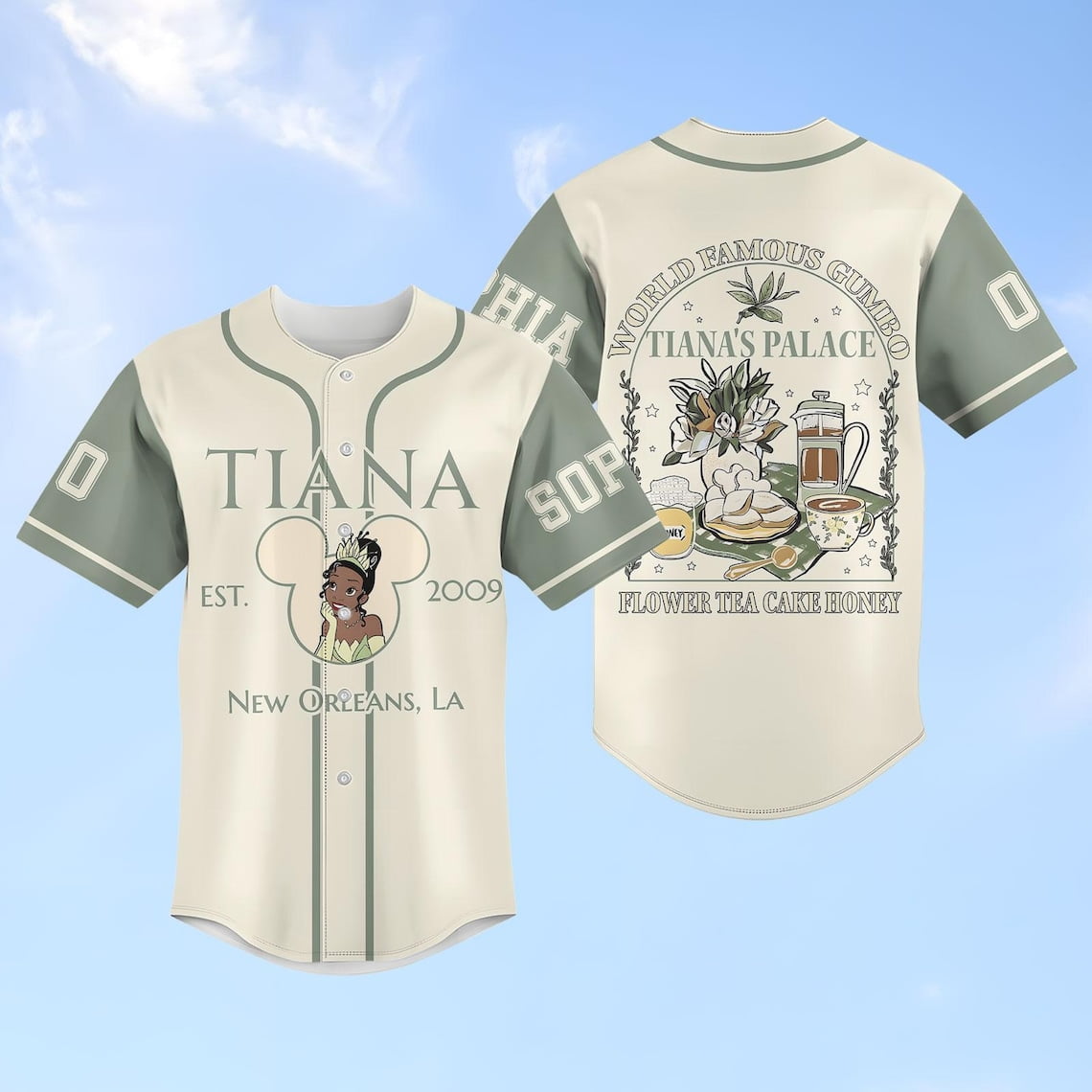 Tiana Princess Baseball Jersey, Disney Princess Jersey, Tiana Shirt ...