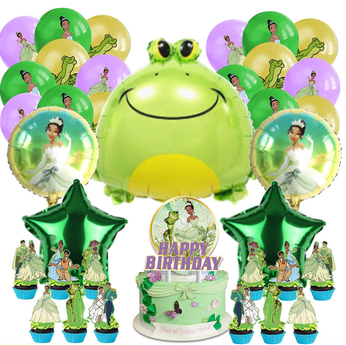 Tiana The Princess and the Frog Balloons Cake Topper Party Supplies ...