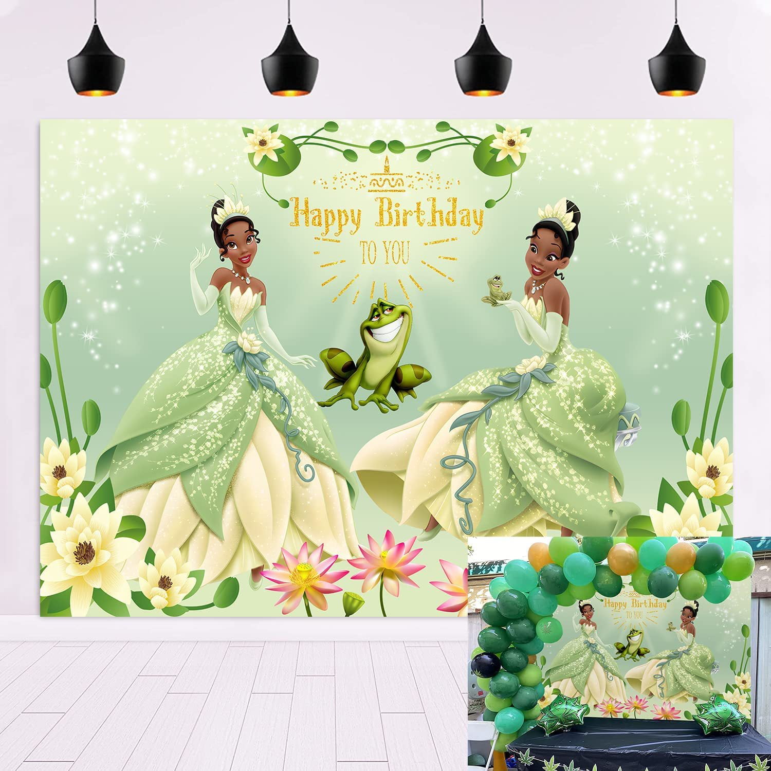 Tiana Theme Birthday Party Decorations, Tiana Birthday Party Backdrops ...