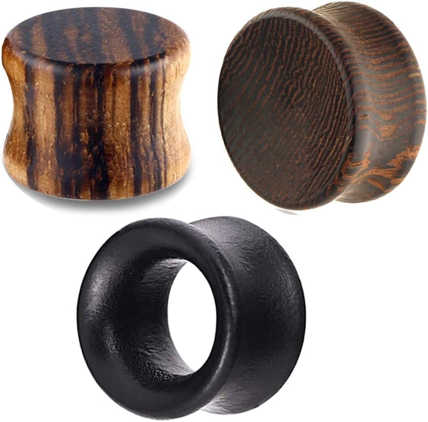 Tianci Fbyjs 3 Pairs Ear Sizes Wooden Saddle Fit Solid Organic Ear ...