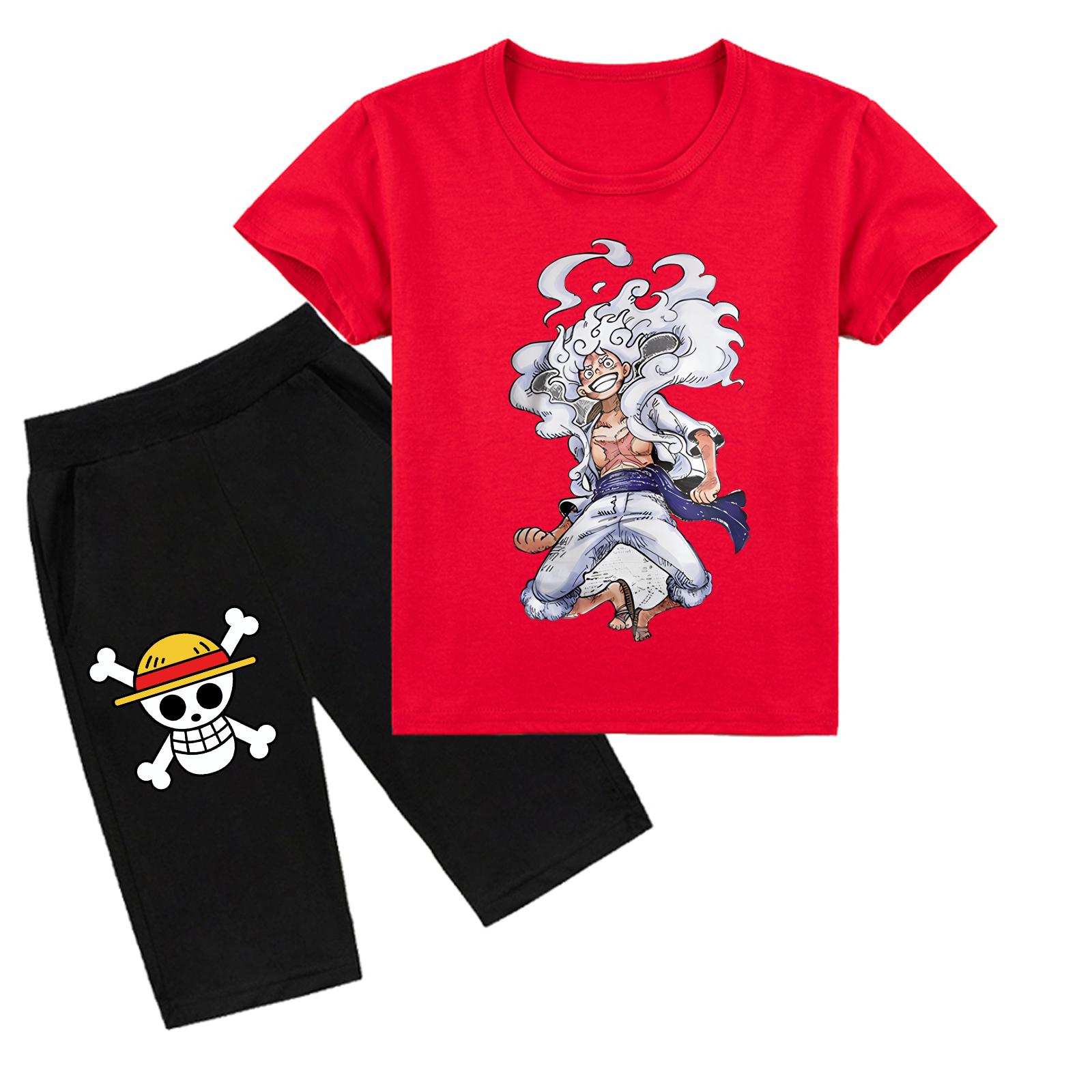 Tiangaya One Piece Adventure Short Set for Boys and Girls - Fun Pirate ...