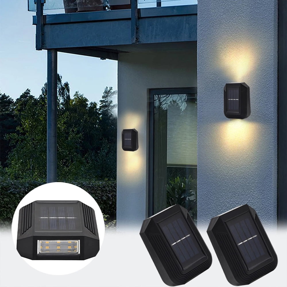 Tianherq 2Pcs UP And Down Illuminate Waterproof Solar Wall Lights ...