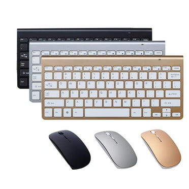 Wireless Keyboard and Mouse Combo, 2.4G Full-Sized Ergonomic Computer ...