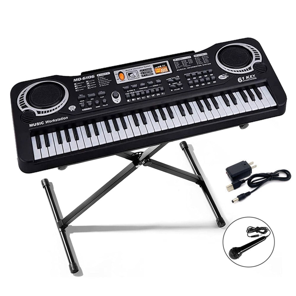 Tianlaimei 61 Key Portable Electronic Music Keyboard with Microphone ...