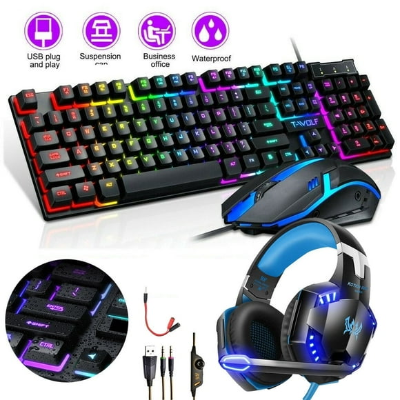 Keyboard Mouse Headset Combo
