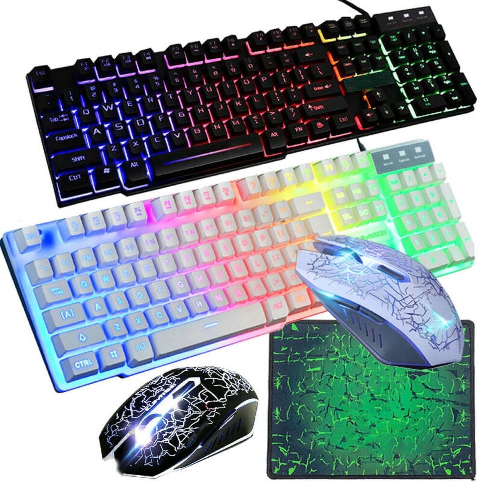 Tianlaimei Gaming Keyboard and Mouse Set LED Rainbow Multicolor ...