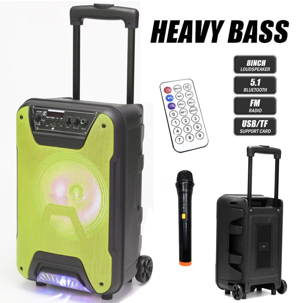 Tianlaimei Portable Bluetooth Speaker 8 inch Subwoofer Heavy Bass Loud ...