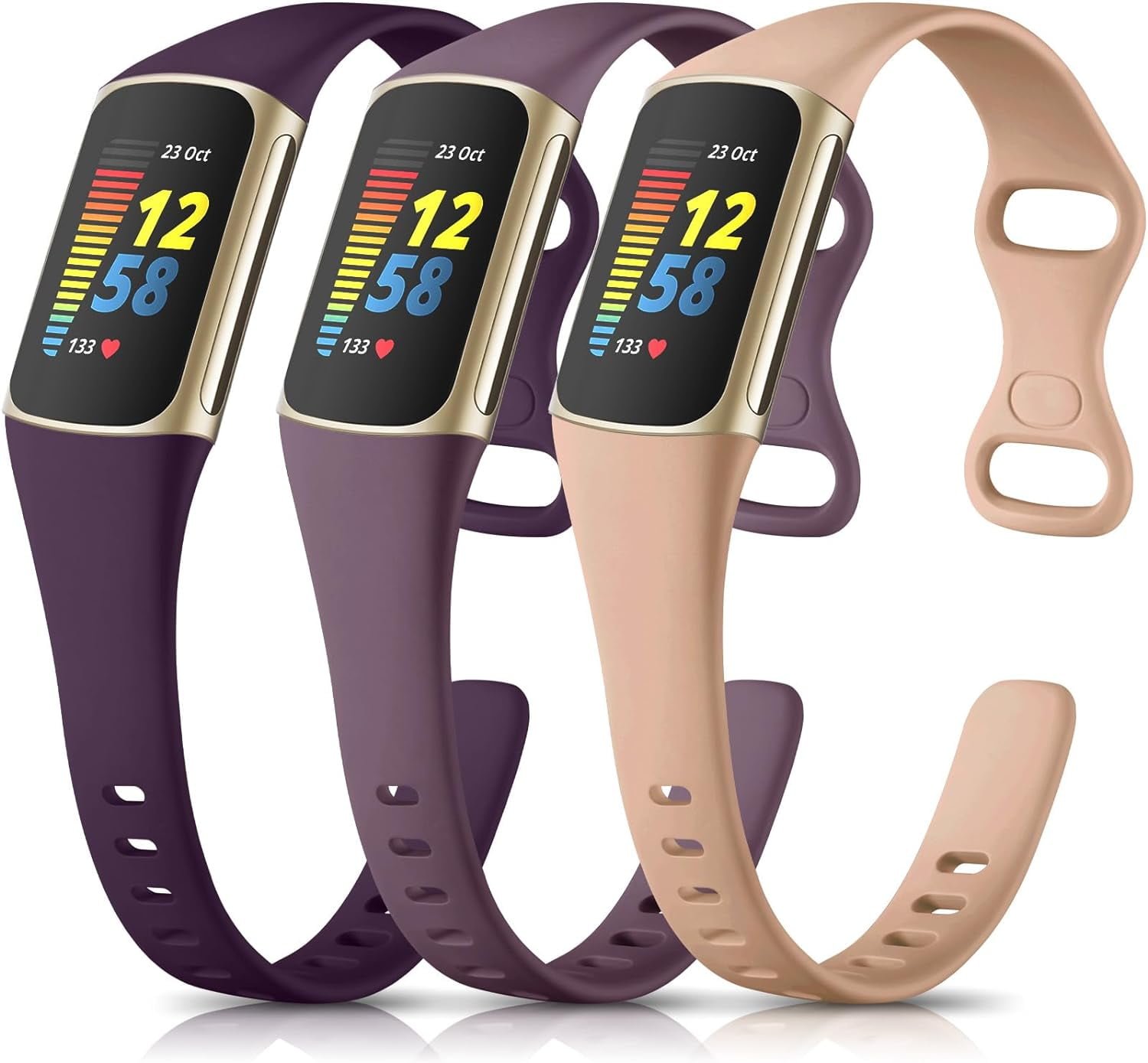 Tianle 3 Pack Bands Compatible with Fitbit Charge 5/Charge 6 Bands ...