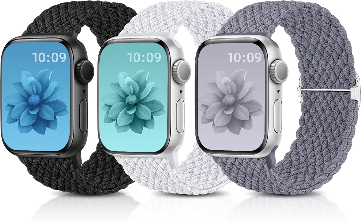 Tianle 3 Pack Braided Stretchy Solo Loop Compatible for Apple Watch ...