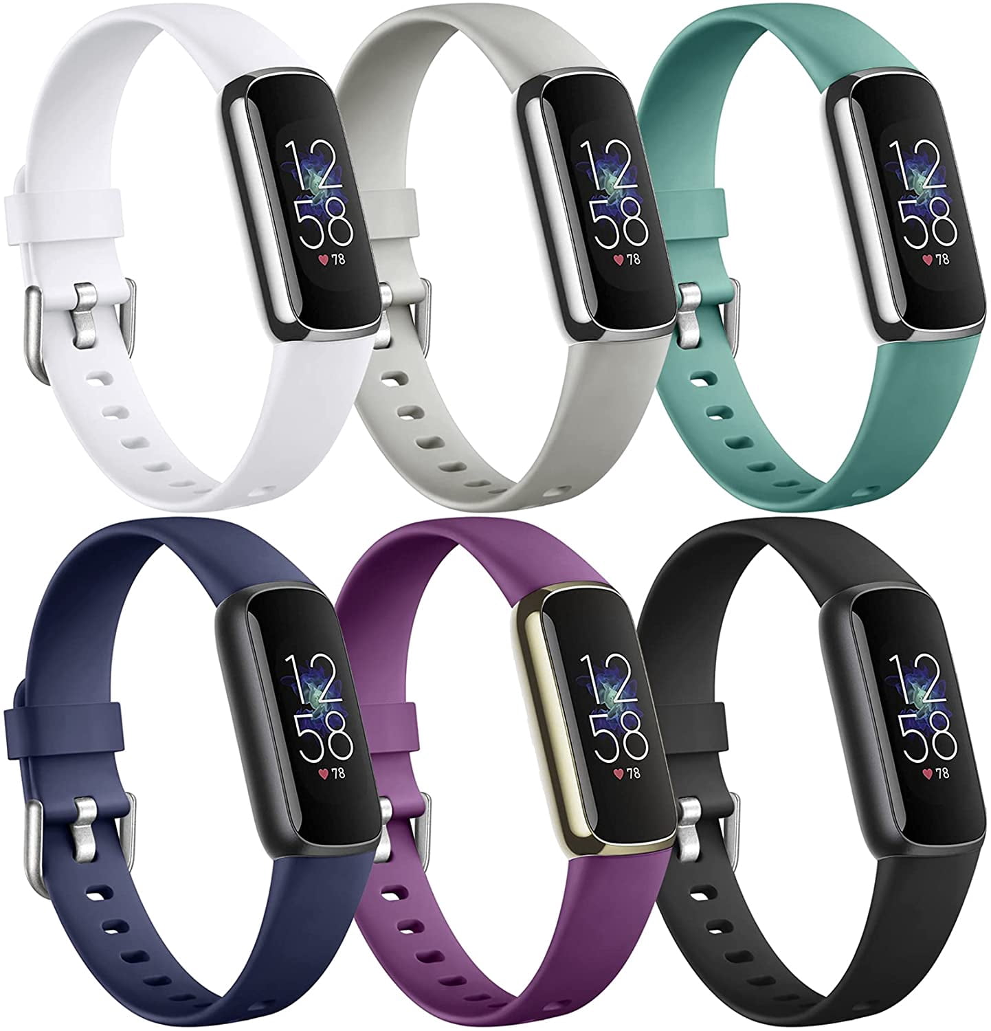 Tianle 6 Pack Bands Compatible with Fitbit Luxe Bands for Women Men ...