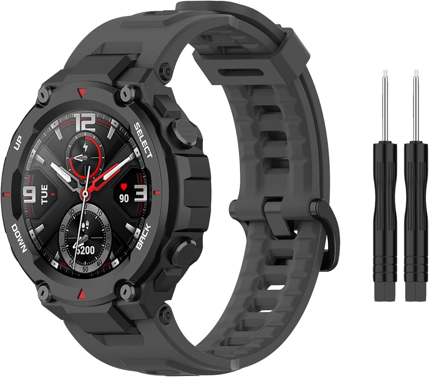 Tianle Band Compatible with Amazfit T-Rex/T-Rex Pro Band Soft Silicone ...