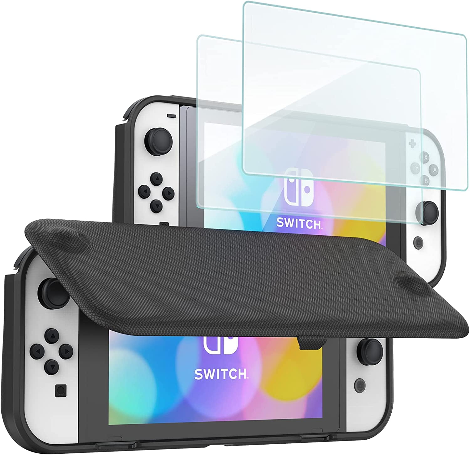 Tianle Flip Cover Compatible with Nintendo Switch OLED with 2 Pack ...