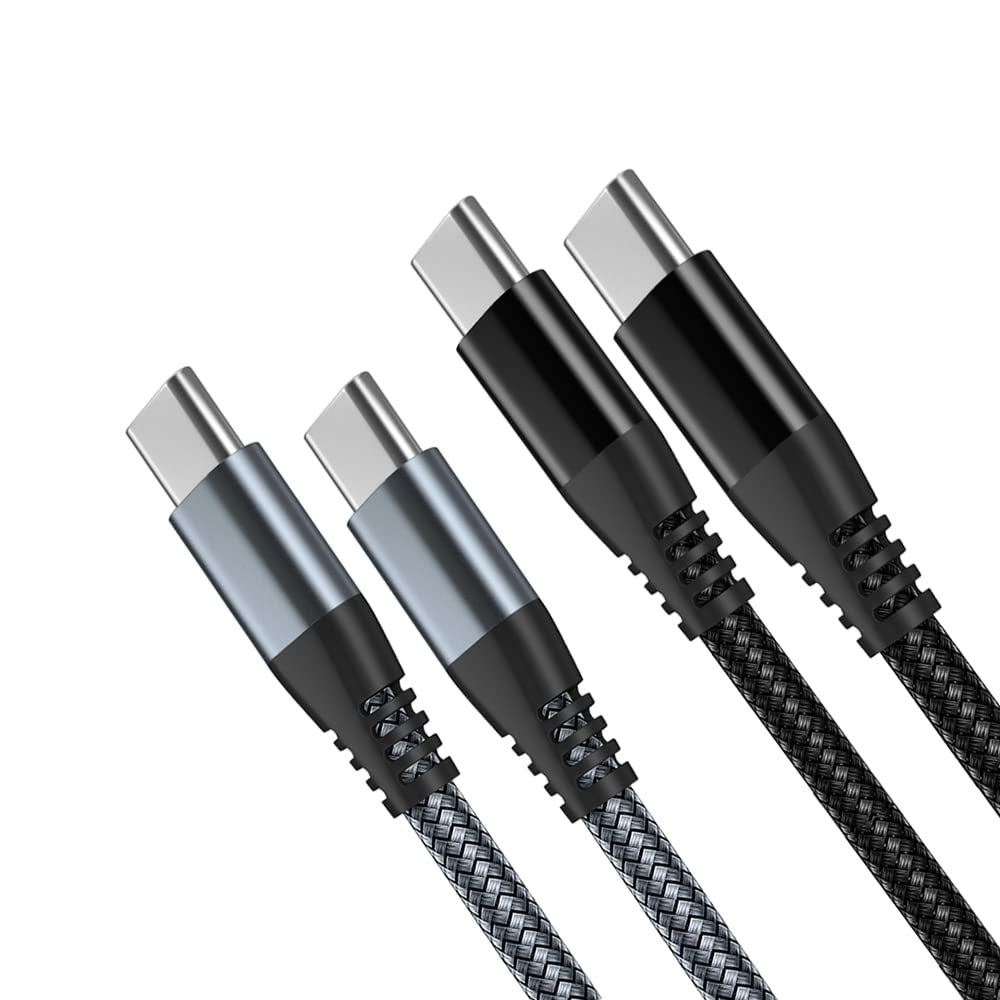 Tianle USB C to USB C Cable 60W, 2 Pack 2m/6.5ft Nylon Braided Type C ...