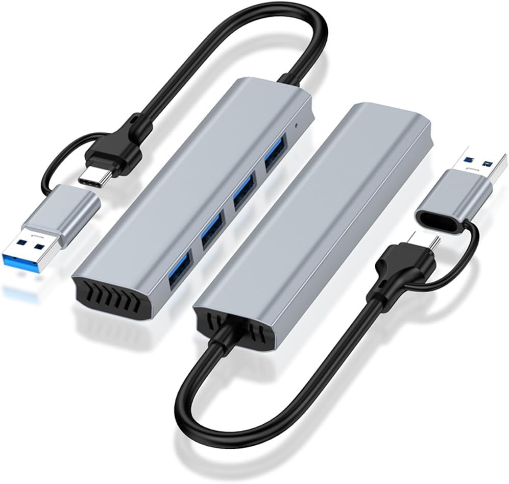 Tianle USB C/USB3.0 * 4 Hub Ports,USB+Type-C 2-in-1 Splitter,Multiple ...