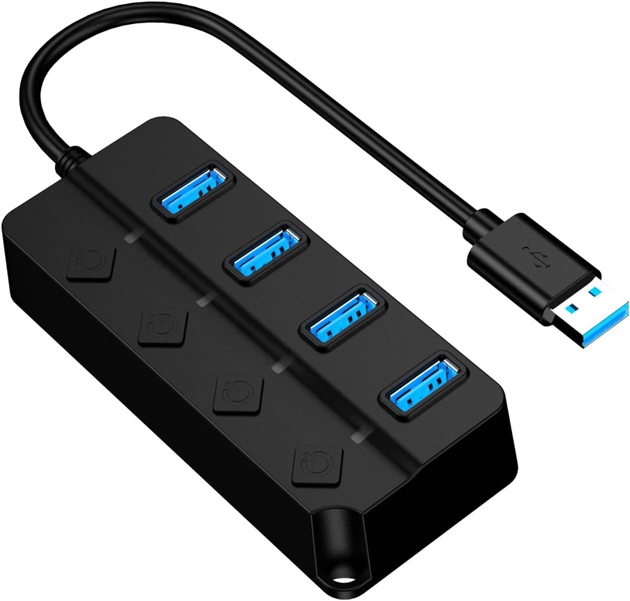 Tianle USB Hub, 4-Port USB 3.0 Ultra Slim Data Hub with Individual LED ...