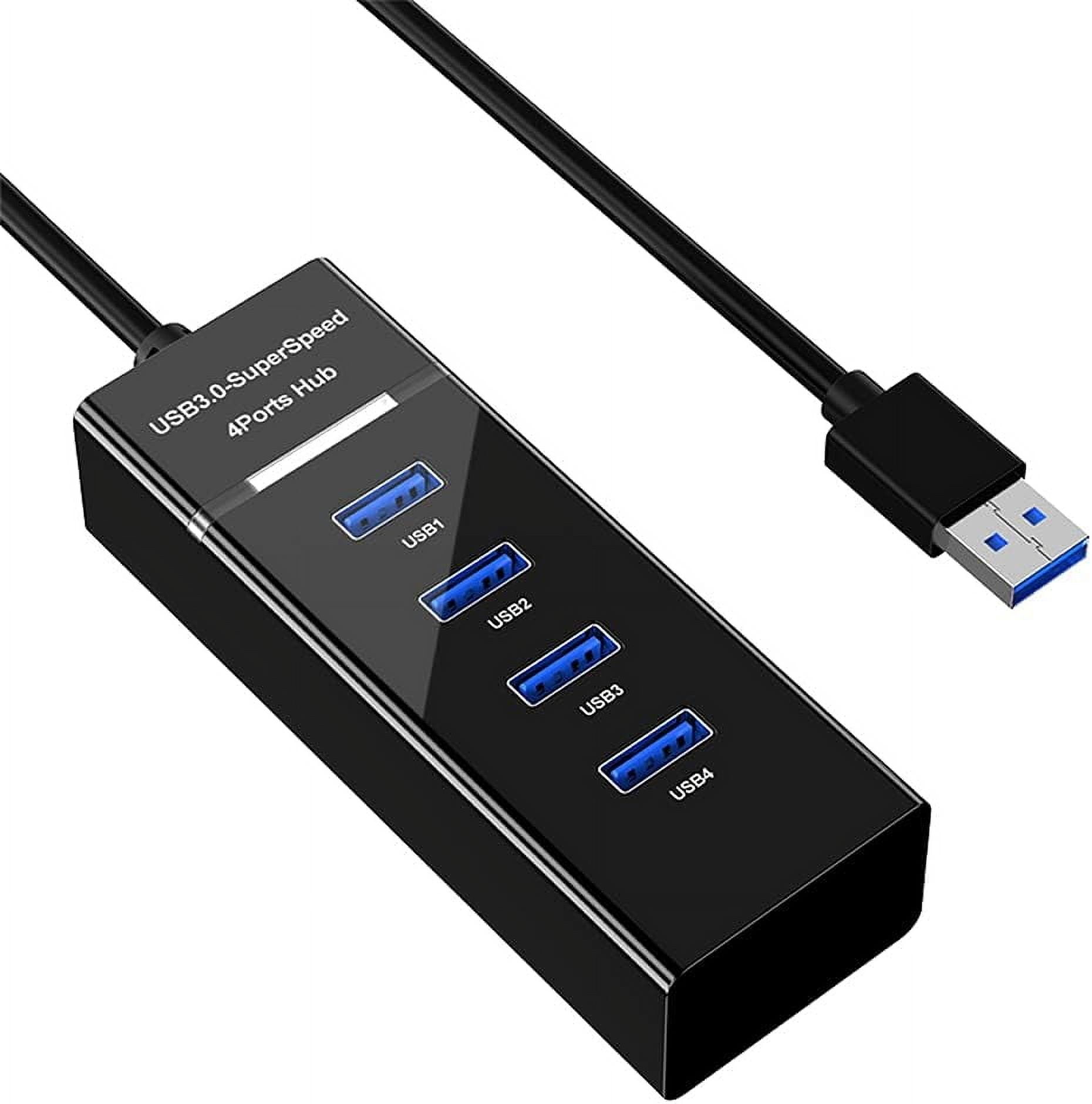 Tianle USB Hub, 4-Port USB 3.0 Ultra Slim Data Hub Portable USB ...